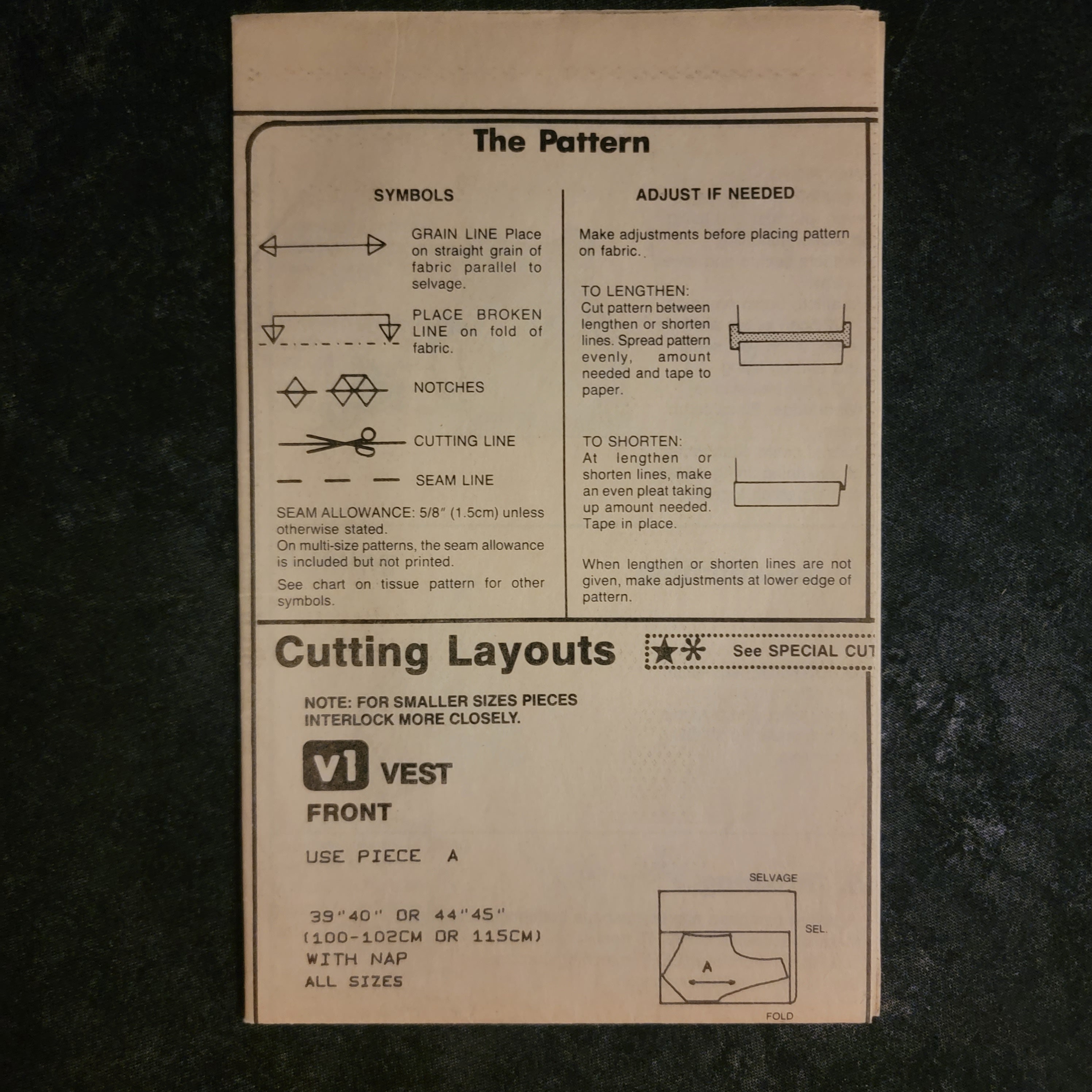 Simplicity 7985 Pattern, Simplicity Misses Pattern, Misses Vest Pattern ...