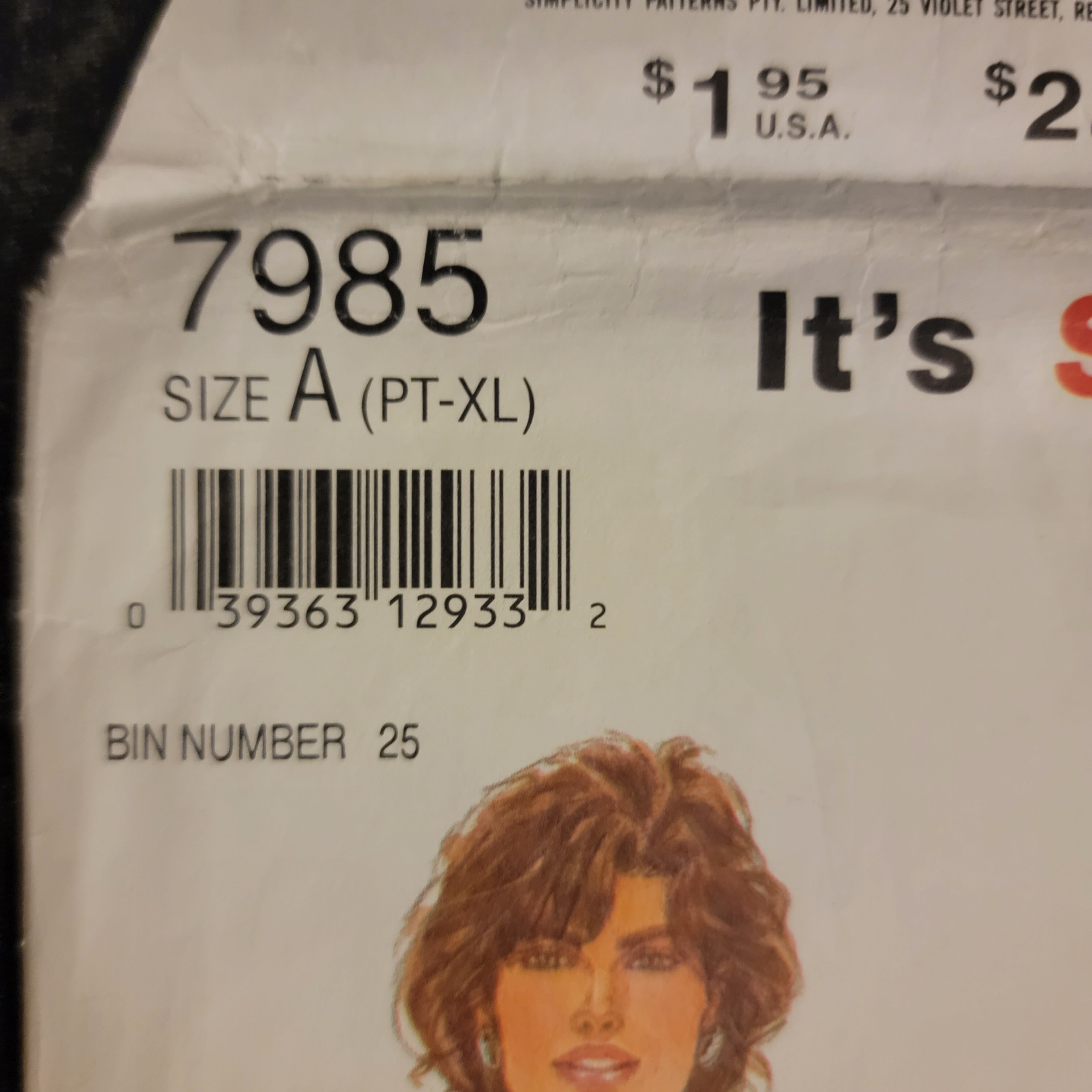 Simplicity 7985 Pattern, Simplicity Misses Pattern, Misses Vest Pattern ...