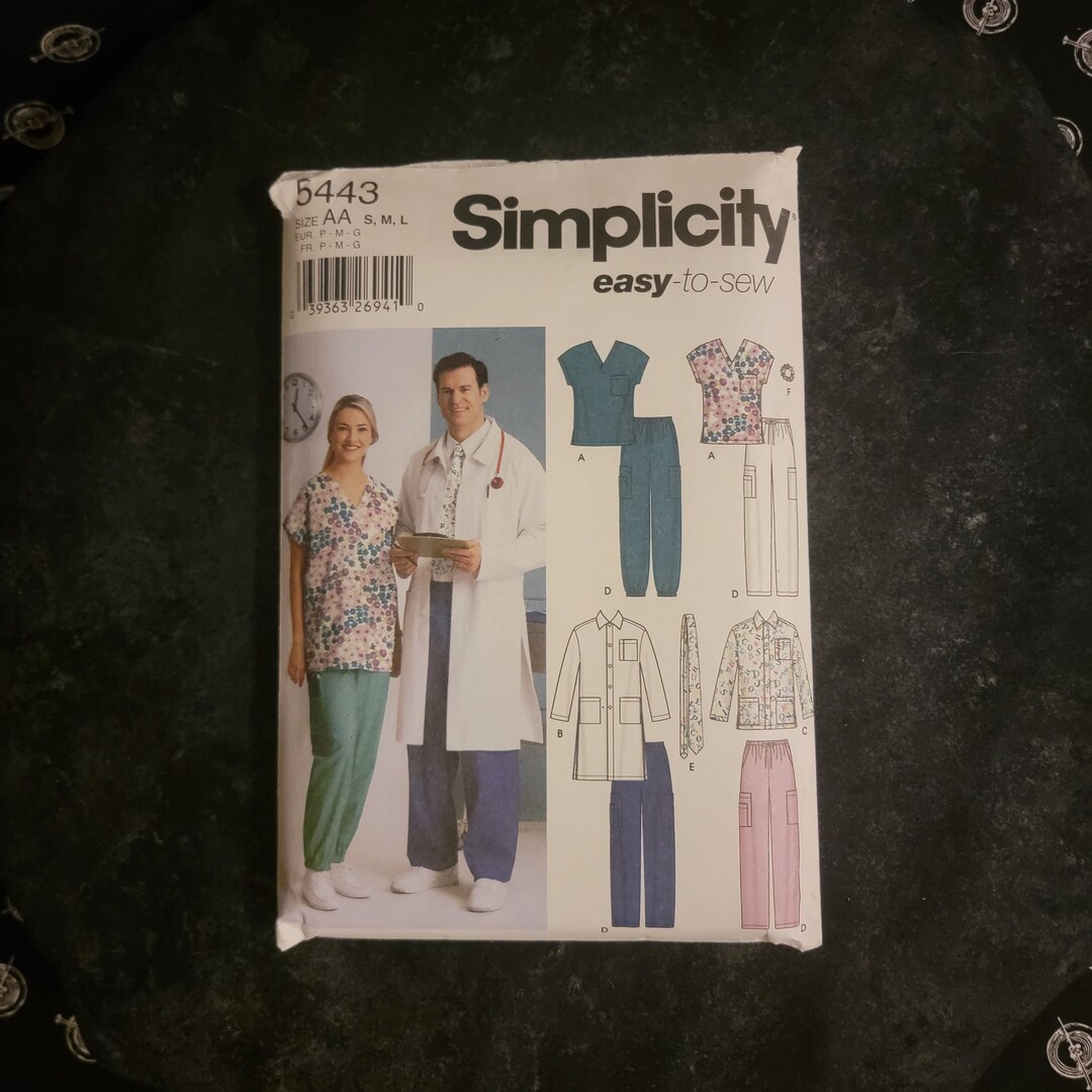 Simplicity 5443 Pattern, Simplicity Scrubs Pattern, Scrubs Jacket ...