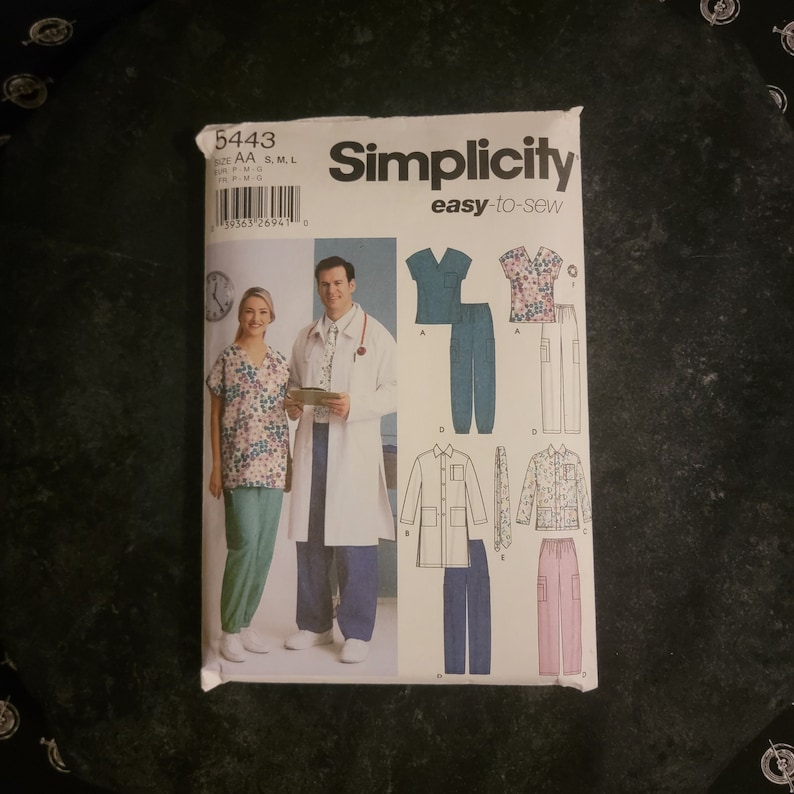 Simplicity 5443 Pattern, Simplicity Scrubs Pattern, Scrubs Jacket ...