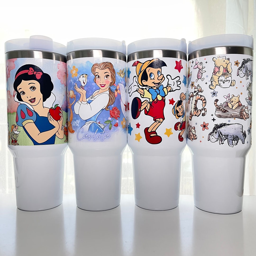 Custom Disney Snow White Belle Pinocchio Winnie the Pooh 30 Oz / 40 Oz ...