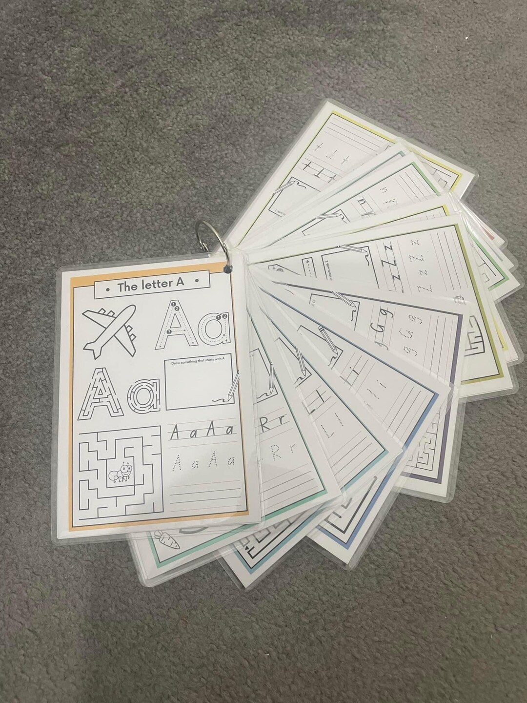 A4 Children's Alphabet Tracing Work Pack - Etsy