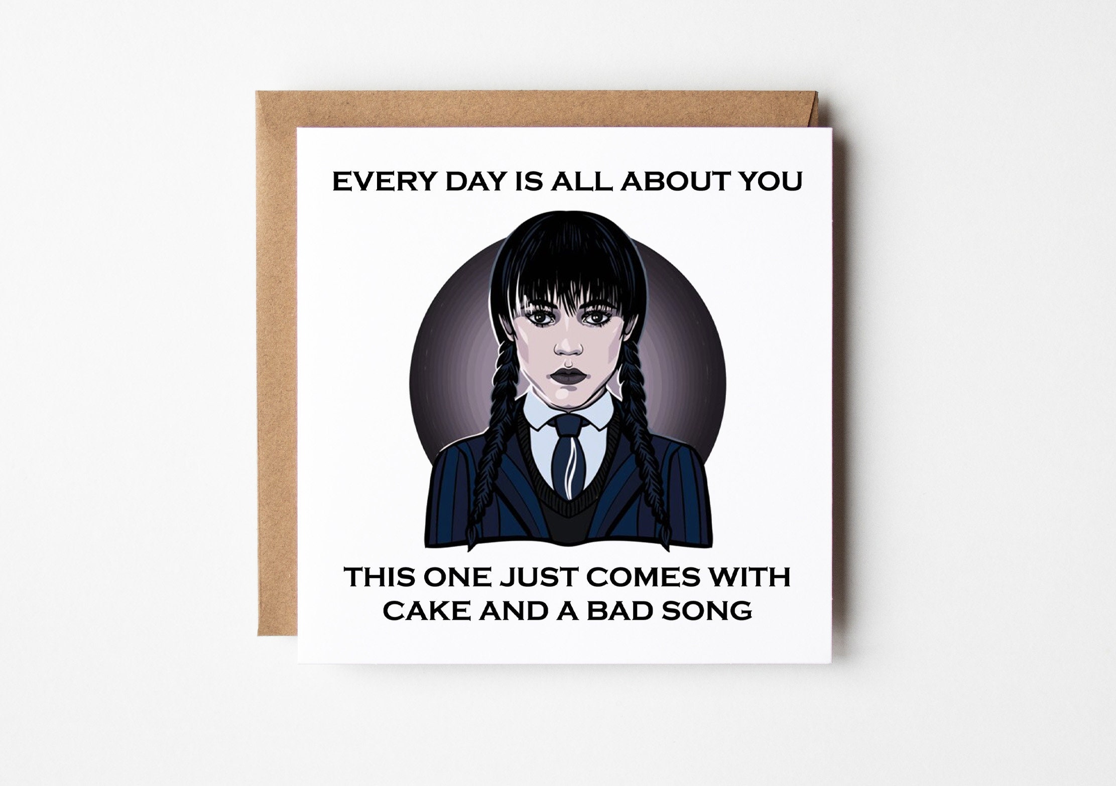 Wednesday Addams Birthday Card Netflix Wednesday Addams - Etsy UK