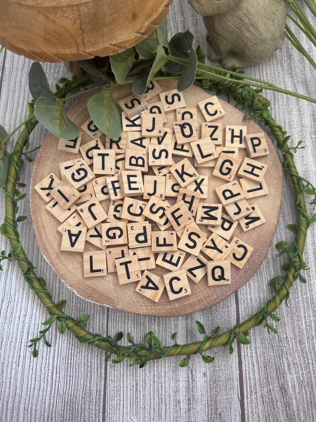 Scrabble Tile Letters, Bundle Scrabble Tiles, Scrabble Letters, Wooden ...