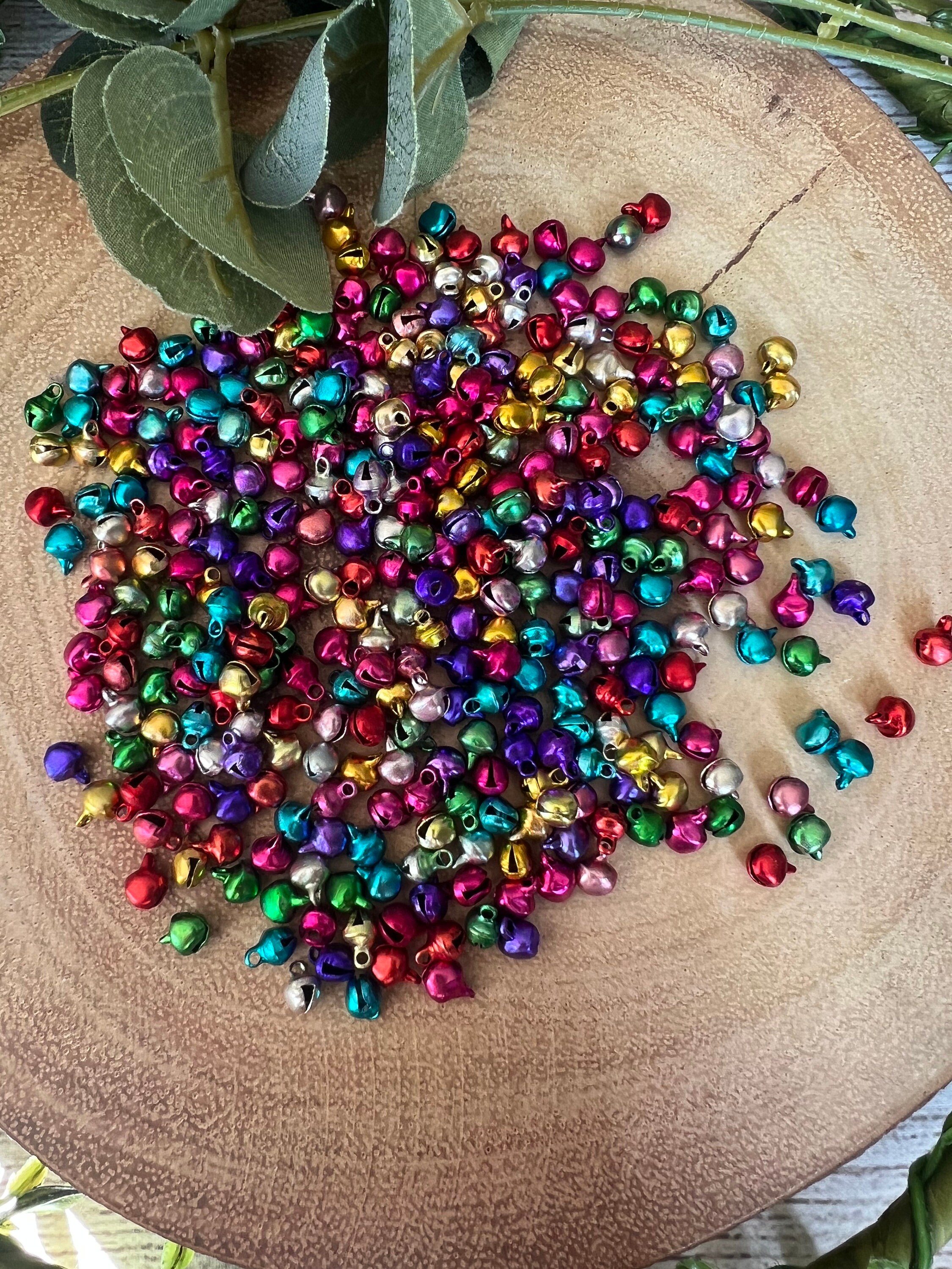 Bright Coloured Bundle of 100 Teeny Tiny Bell Embellishments, Craft ...