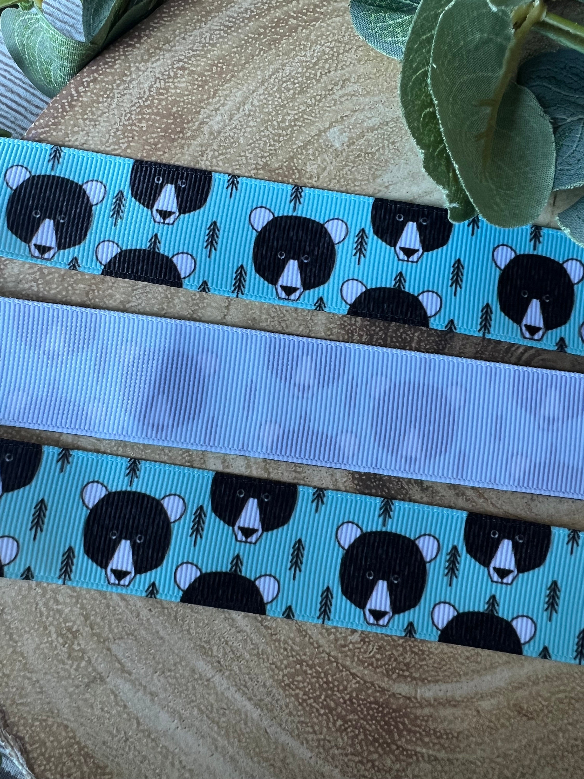 Beautiful Black Bear Ribbon, Cute Black Bear Ribbon, Black Bear Themed ...