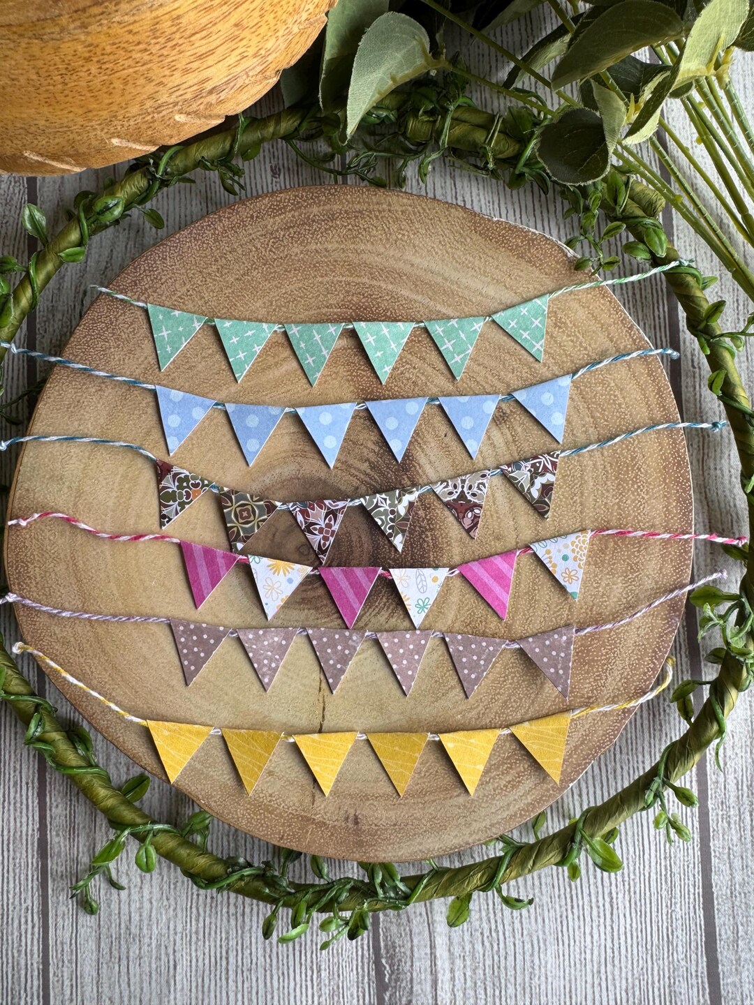 Teeny Tiny Patterned Bunting, Miniature Bunting, Miniature Bunting ...
