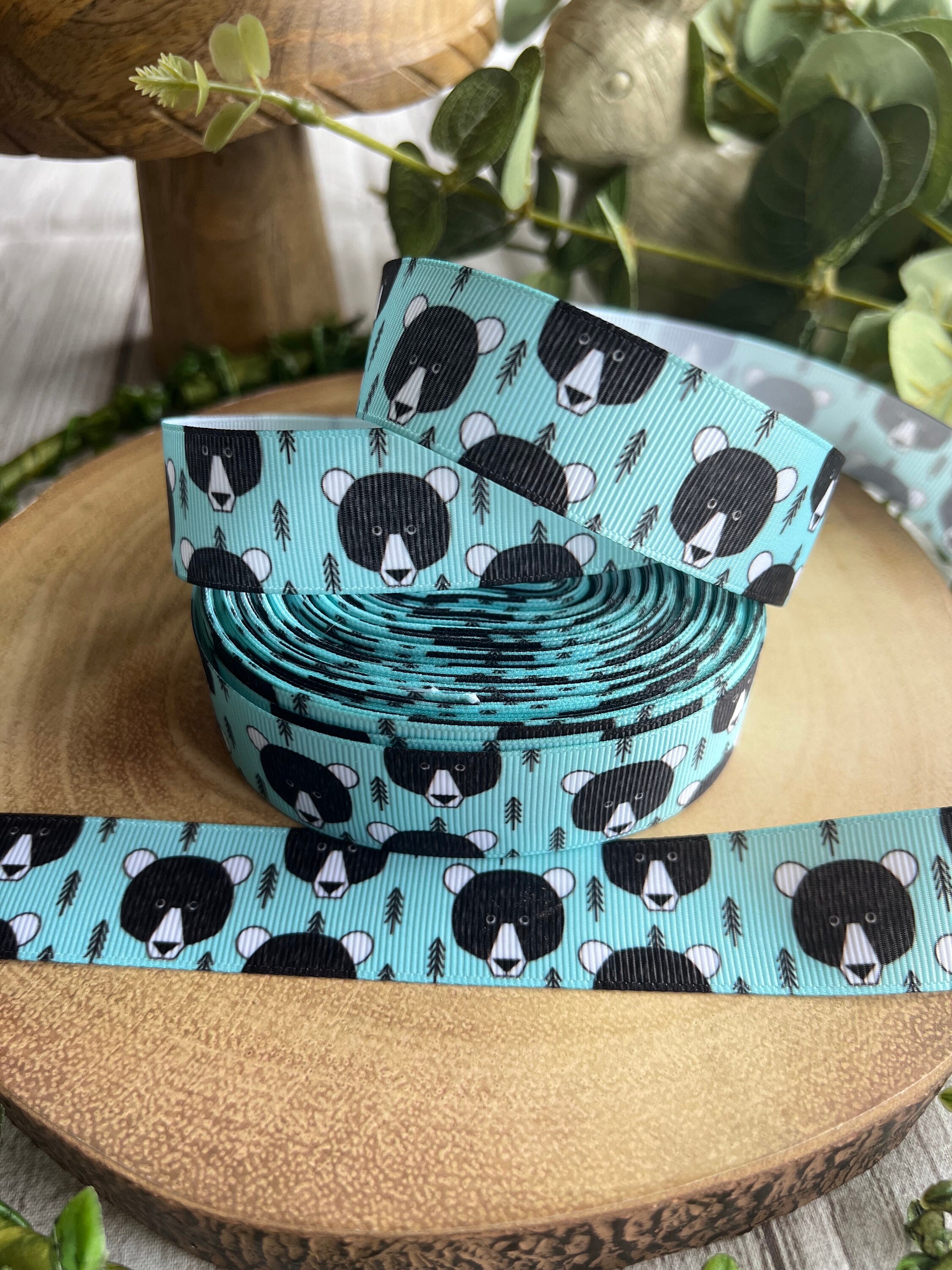 Beautiful Black Bear Ribbon, Cute Black Bear Ribbon, Black Bear Themed ...