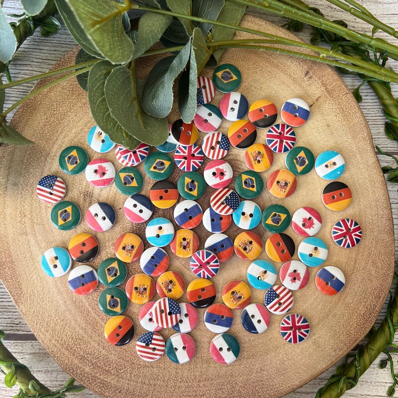 Flag Buttons - Etsy UK