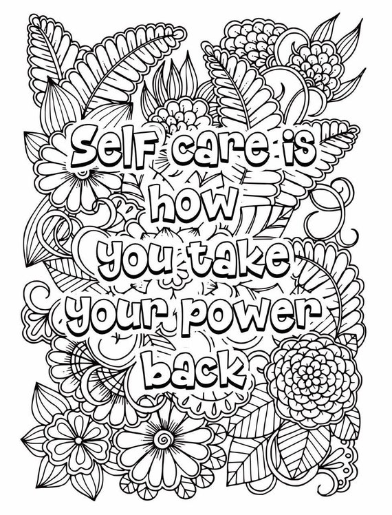 Mental Health and Motivation Colouring Pages - Etsy Denmark