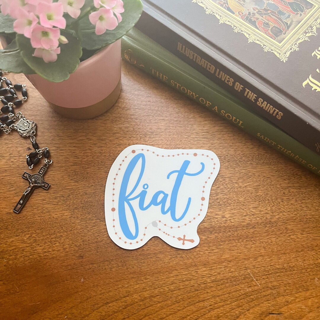 Fiat Rosary Sticker - Etsy