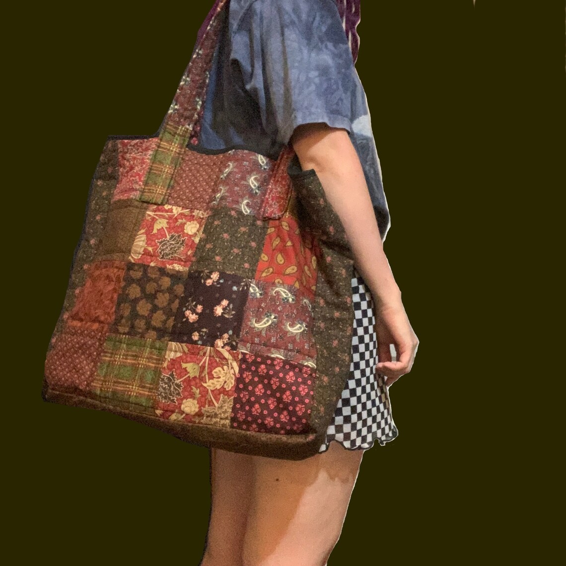 Patchwork Quilted Tote Bag Pattern PDF | Etsy