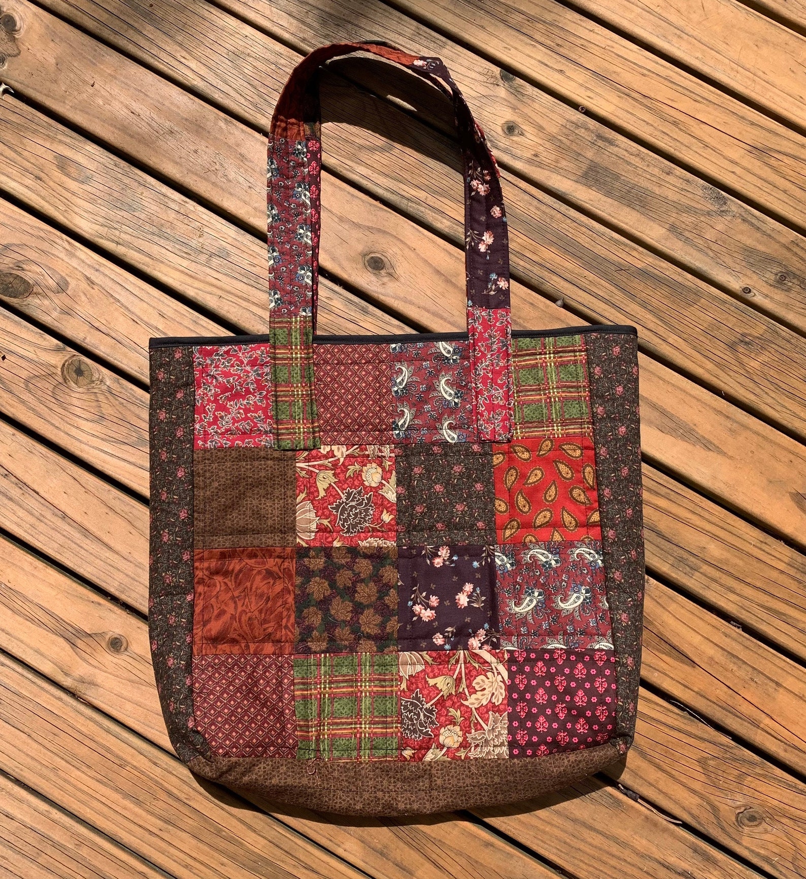 Patchwork Quilted Tote Bag Pattern PDF - Etsy