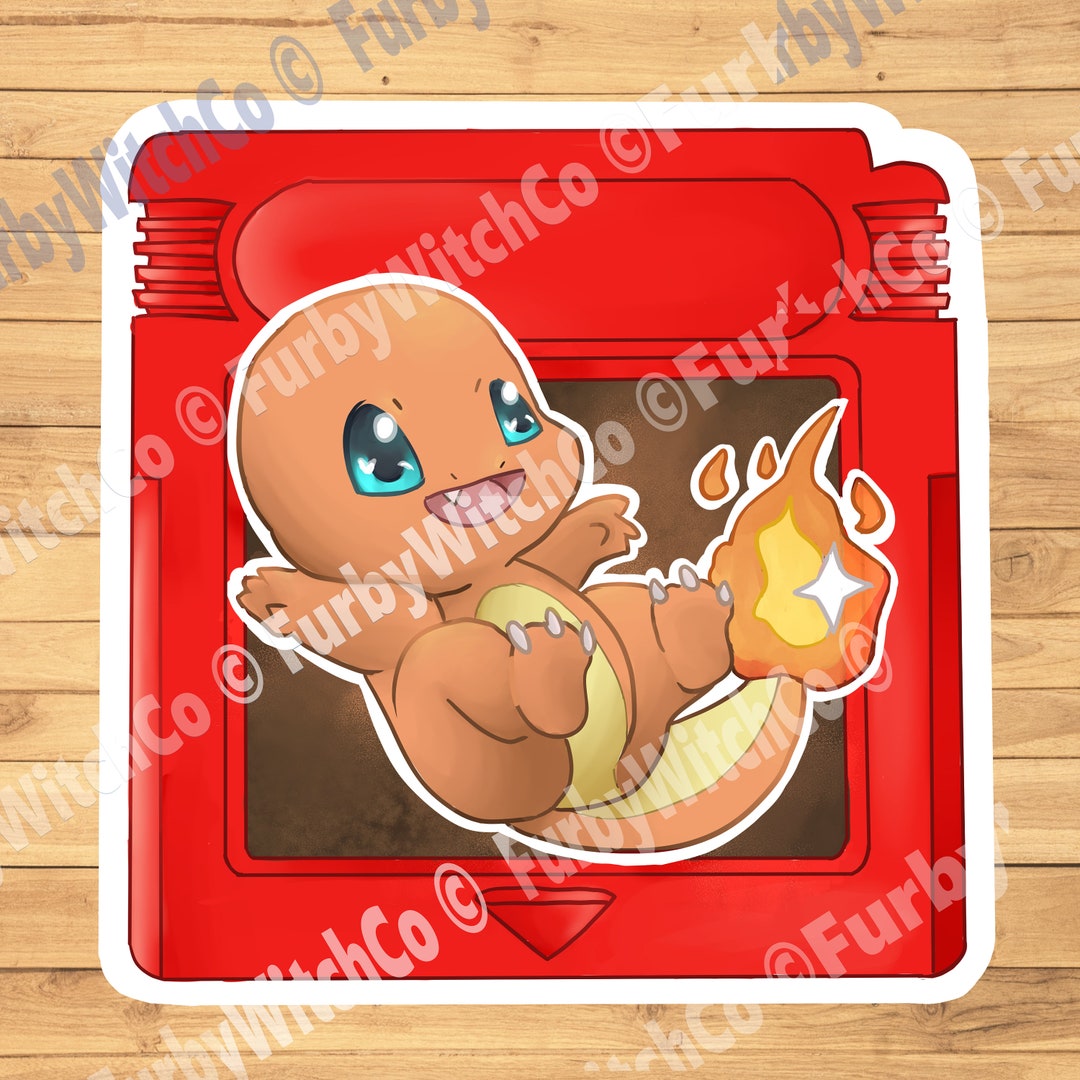 Charmander Cartridge Sticker | Full-color Matte / Glossy / Holo Sticker ...
