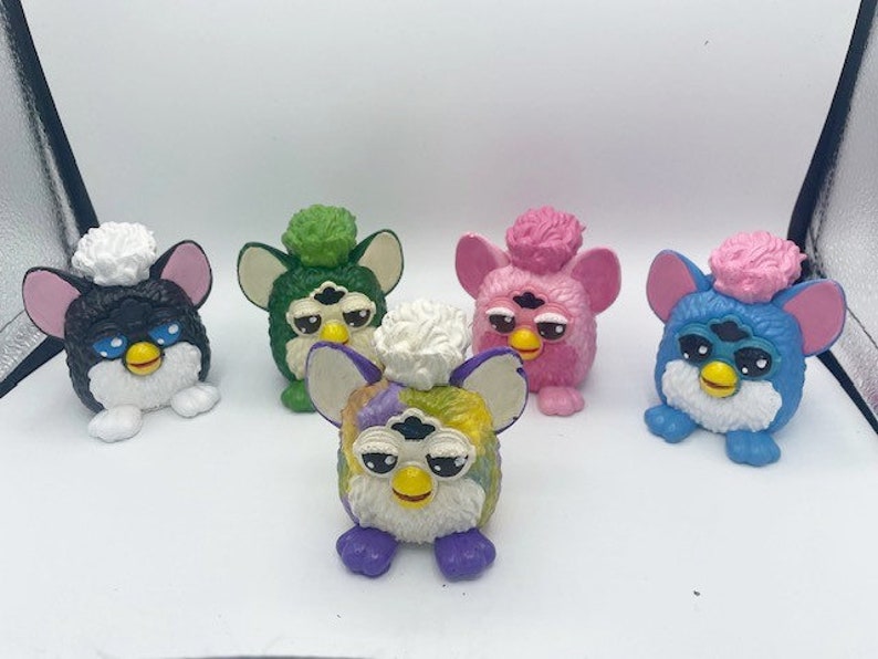 Pink Flamingo Furby Sculpture Model Figurine Figure 1998 1999 Tiger ...