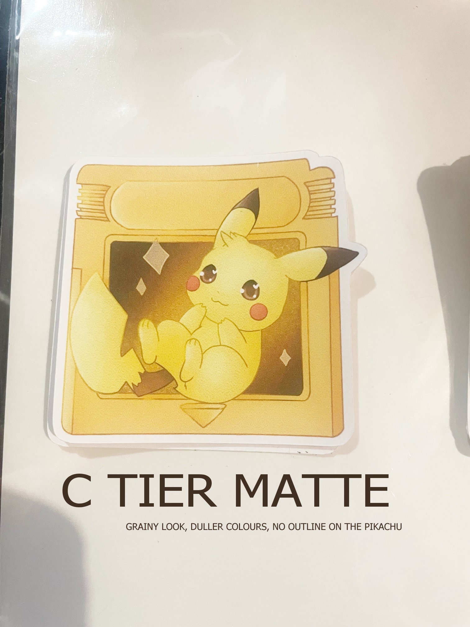 Pikachu Cartridge Sticker Full-color Matte / Glossy / Holo Sticker ...