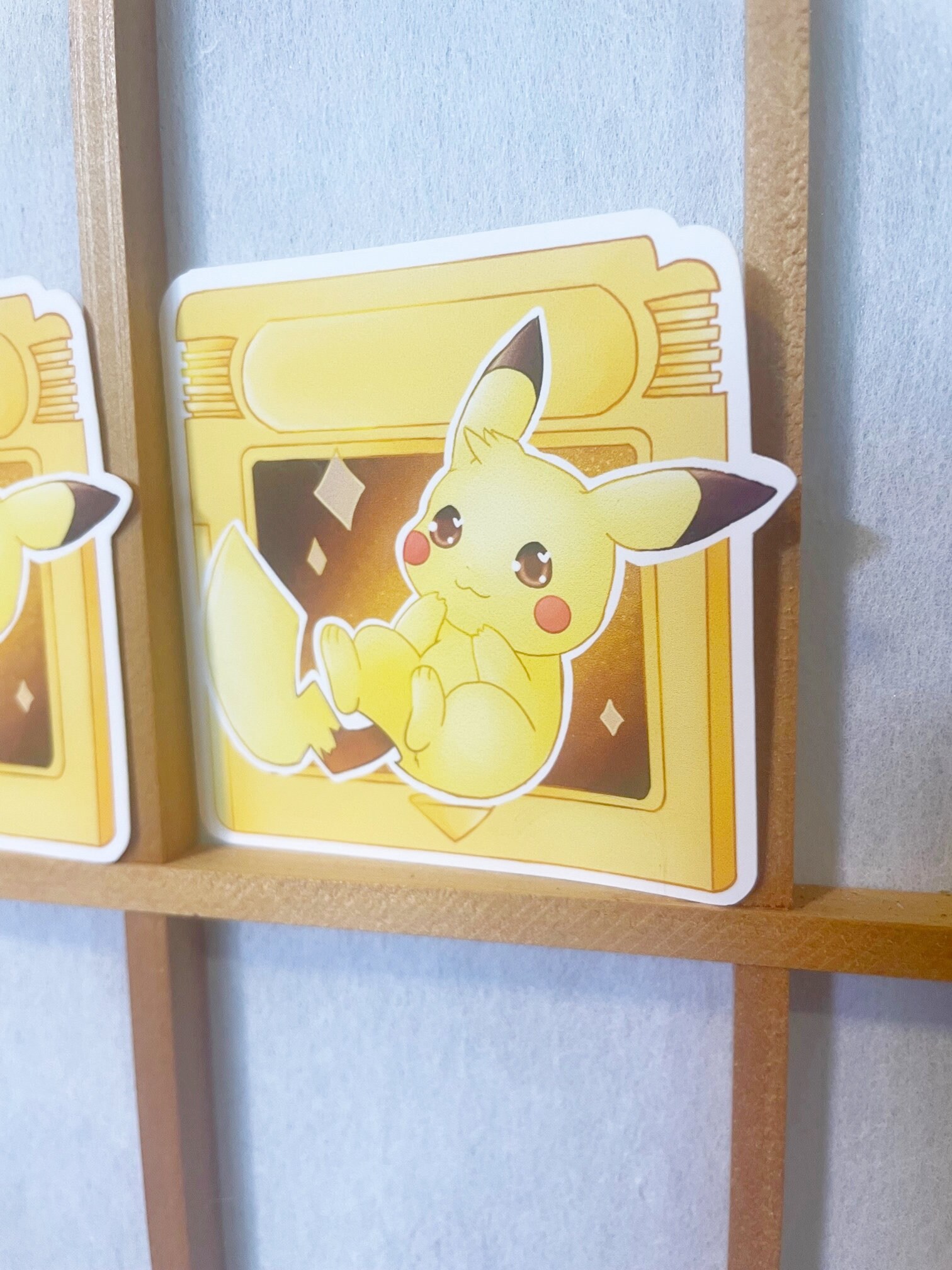 Pikachu Cartridge Sticker Full-color Matte / Glossy / Holo Sticker ...