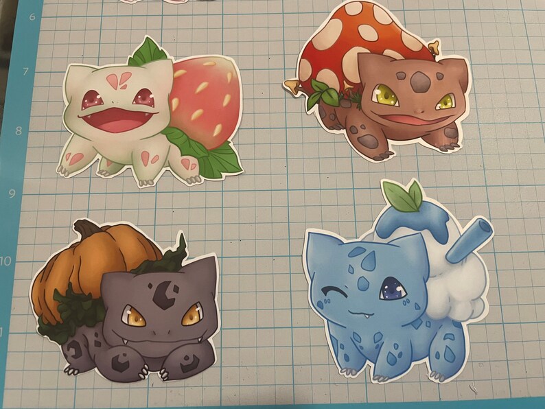 Bulbasaur Seasonal Set Full-color Stickers 8 Vinyl Stickers Pokemon ...