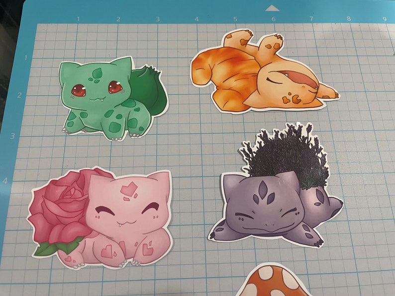 Bulbasaur Seasonal Set Full-color Stickers 8 Vinyl Stickers Pokemon ...