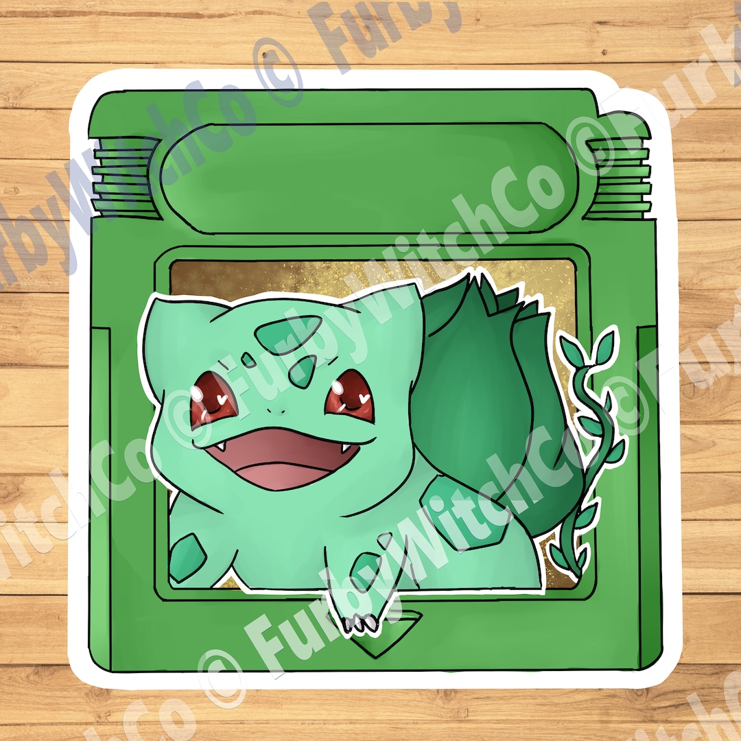 Bulbasaur Cartridge Sticker Full-color Matte / Glossy / Holo Sticker ...