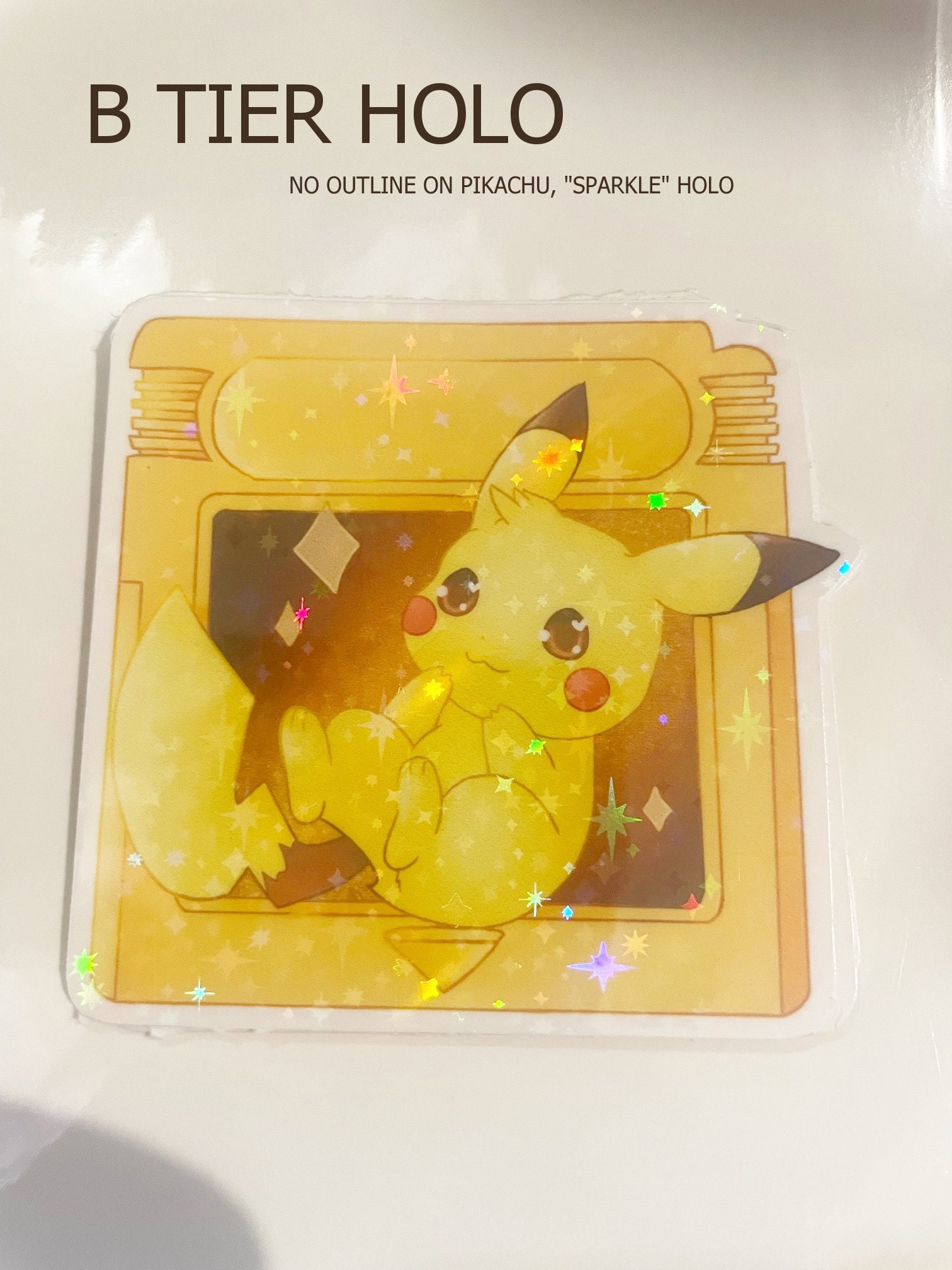 Pikachu Cartridge Sticker Full-color Matte / Glossy / Holo Sticker ...