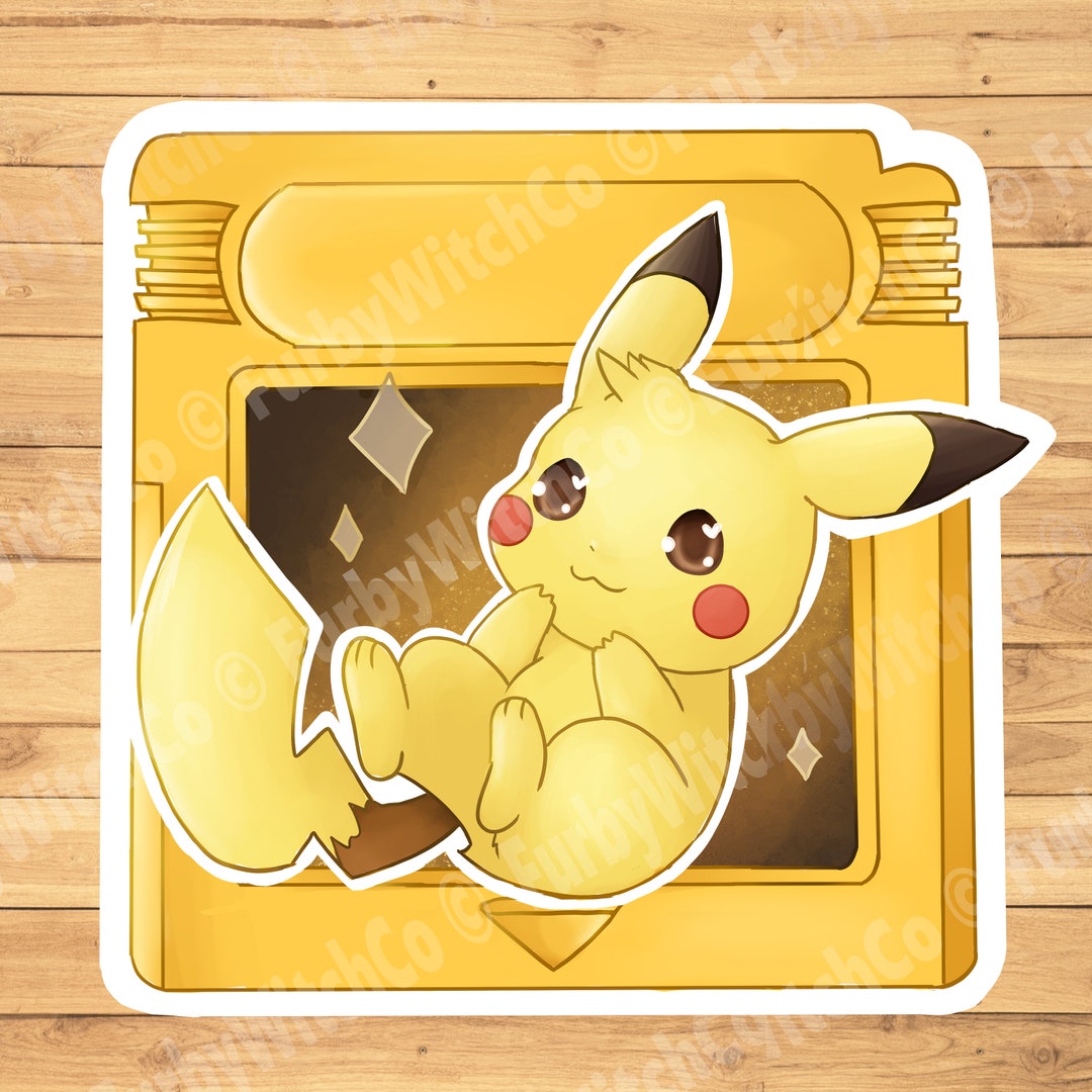 Pikachu Cartridge Sticker Full-color Matte / Glossy / Holo Sticker ...