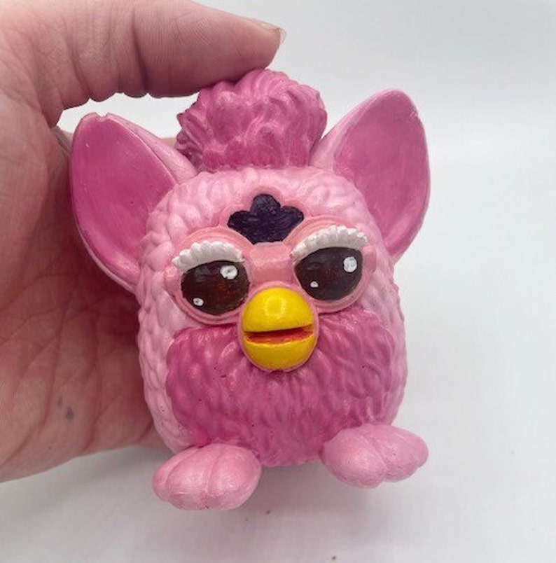 Pink Flamingo Furby Sculpture Model Figurine Figure 1998 1999 Tiger ...
