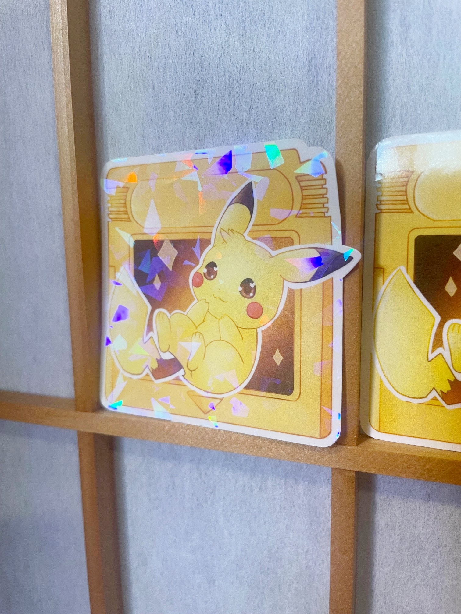 Pikachu Cartridge Sticker Full-color Matte / Glossy / Holo Sticker ...