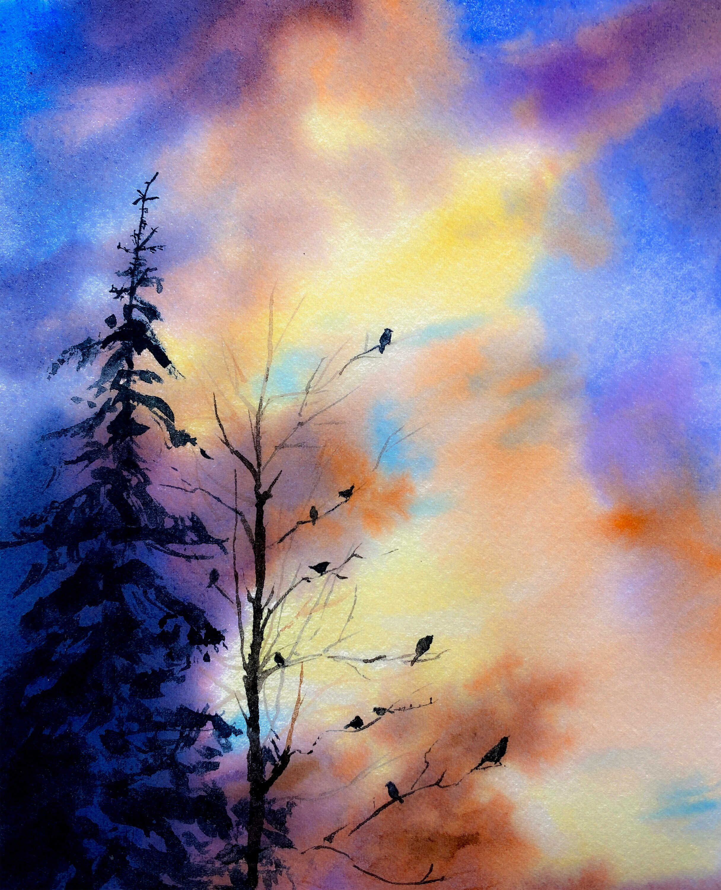 Simple Paintings Of Sunrise