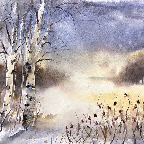 Abstract Birch Trees - Etsy