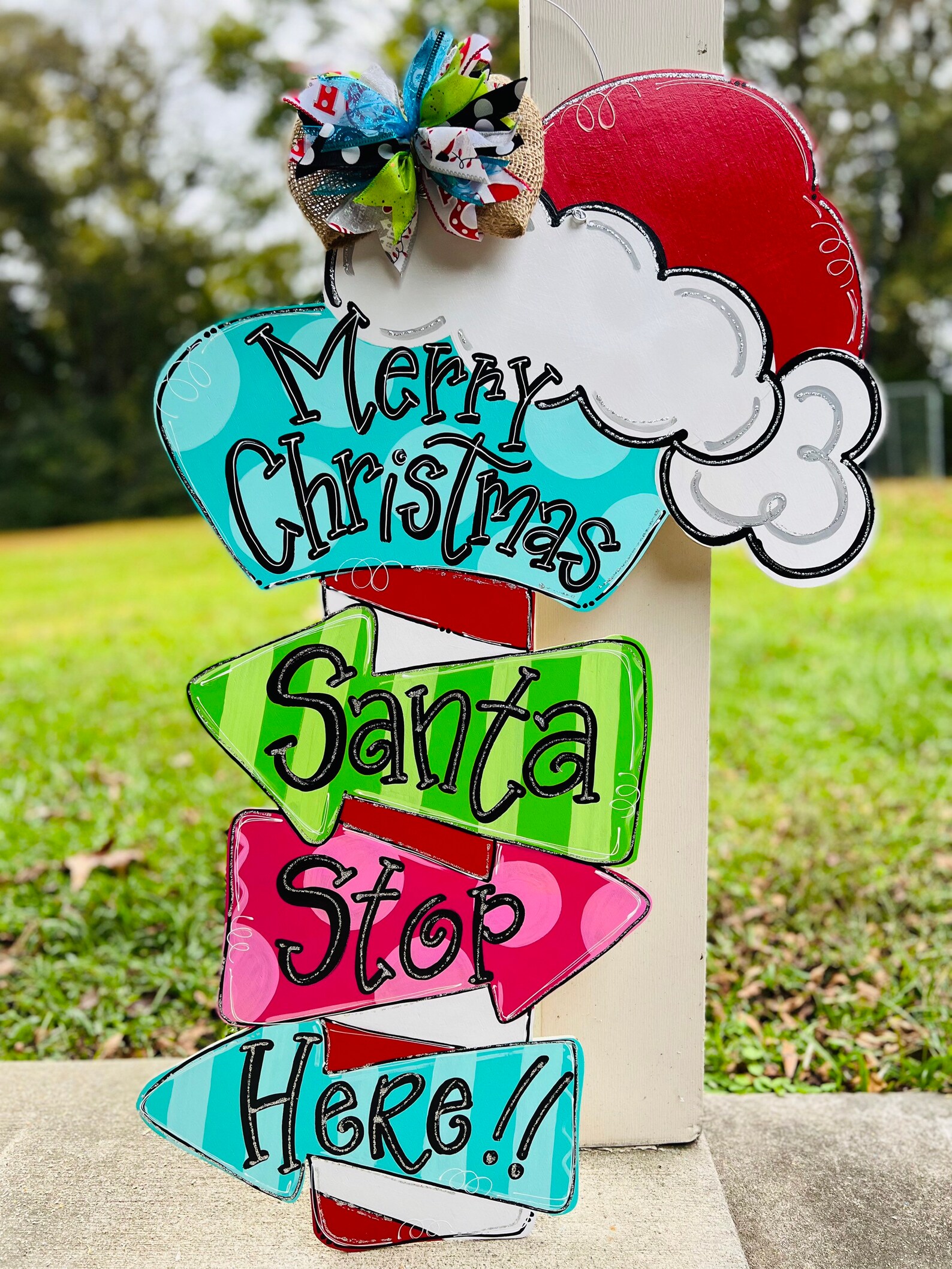 Santa Stop Here Door Hanger - Etsy