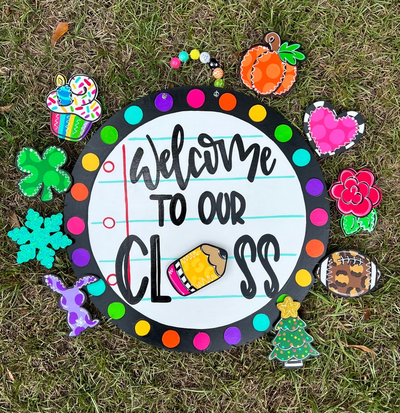 Welcome to Our Class Door Hanger With Attachments - Etsy