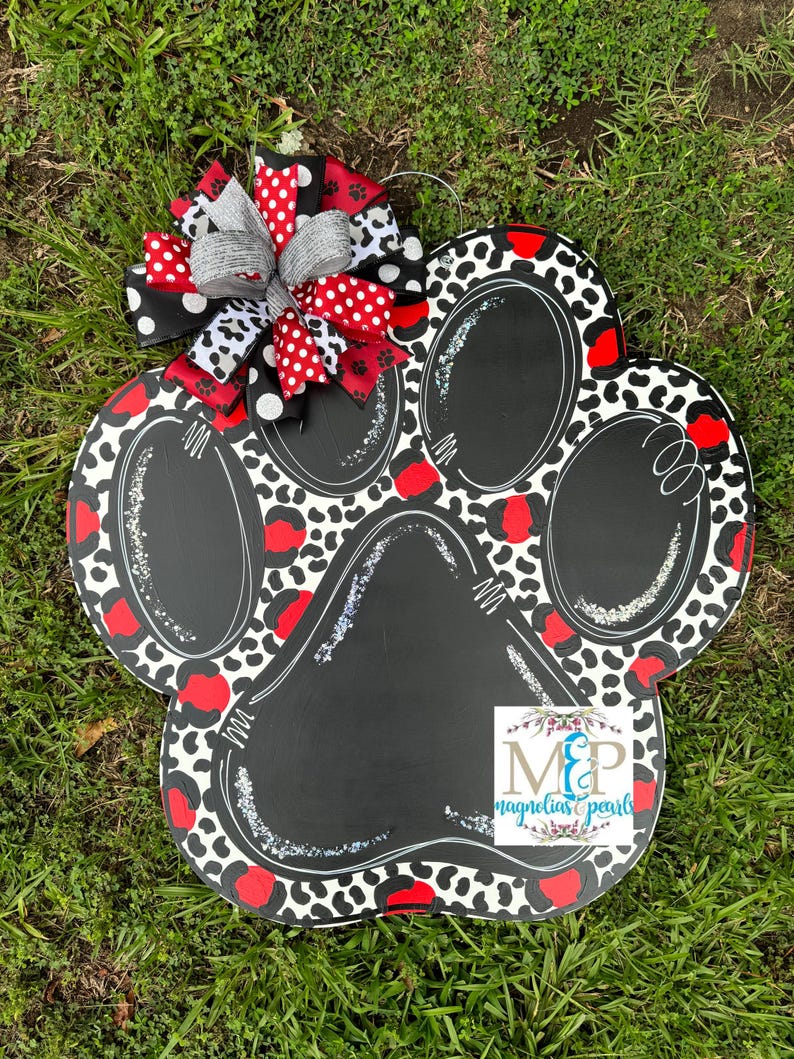 Paw Print Door Hanger - Etsy