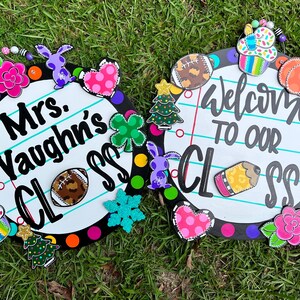 Welcome to Our Class Door Hanger With Attachments - Etsy