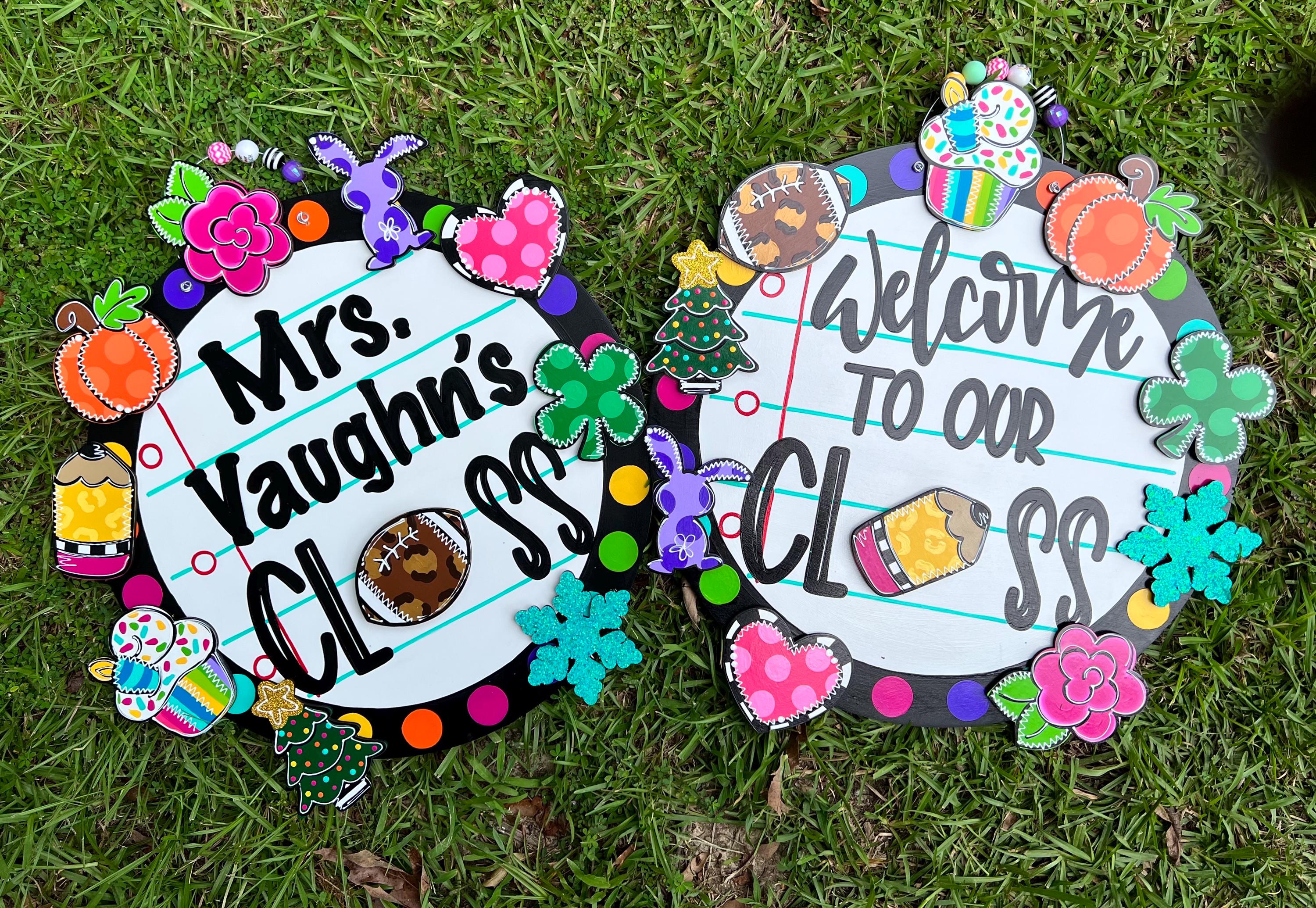 Welcome to Our Class Door Hanger With Attachments - Etsy