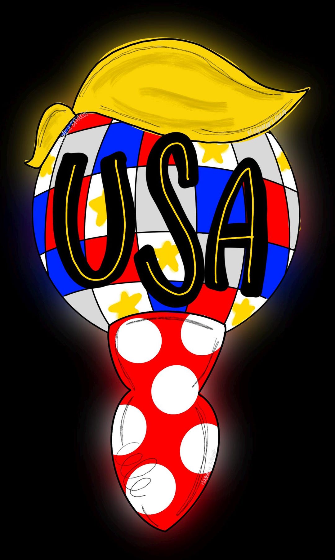 Trump Disco Ball Door Hanger Tempate - Etsy