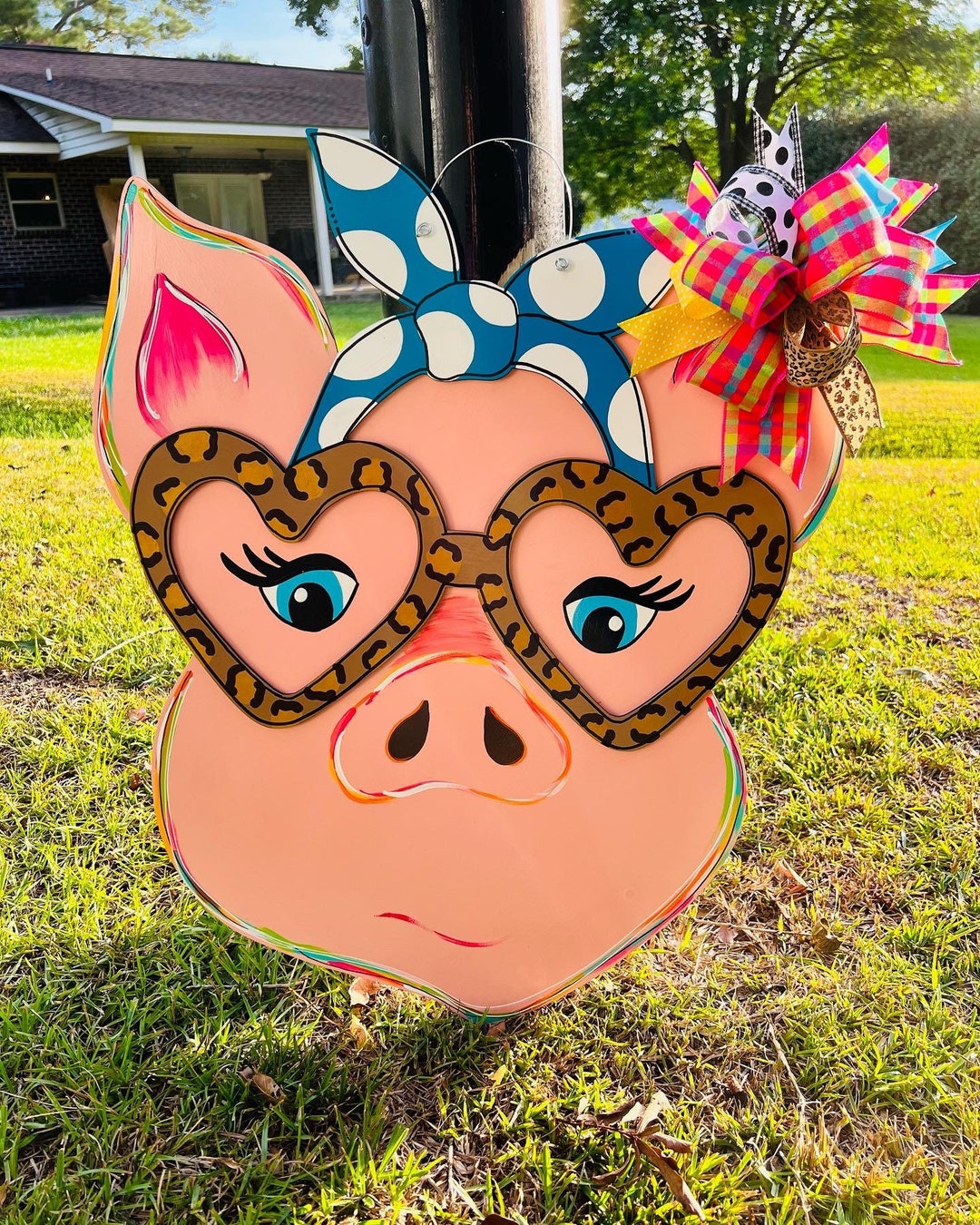 Miss Dollie the Pig Door Hanger - Pig - Door Decor - DIY - Farmhouse - Etsy
