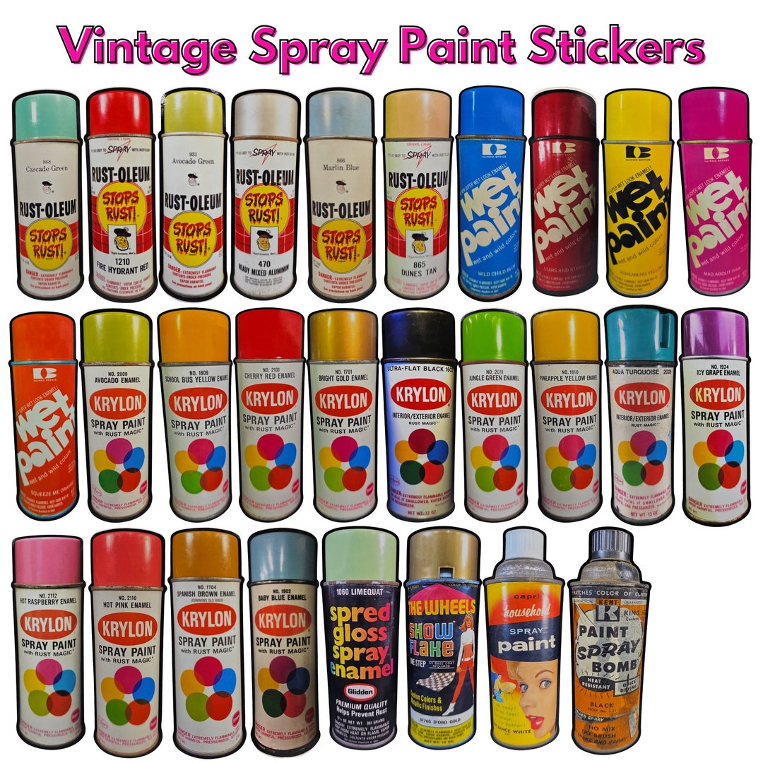 7" Spray Paint Can Stickers, Vintage Cans Graffiti Art, Street Art - Etsy