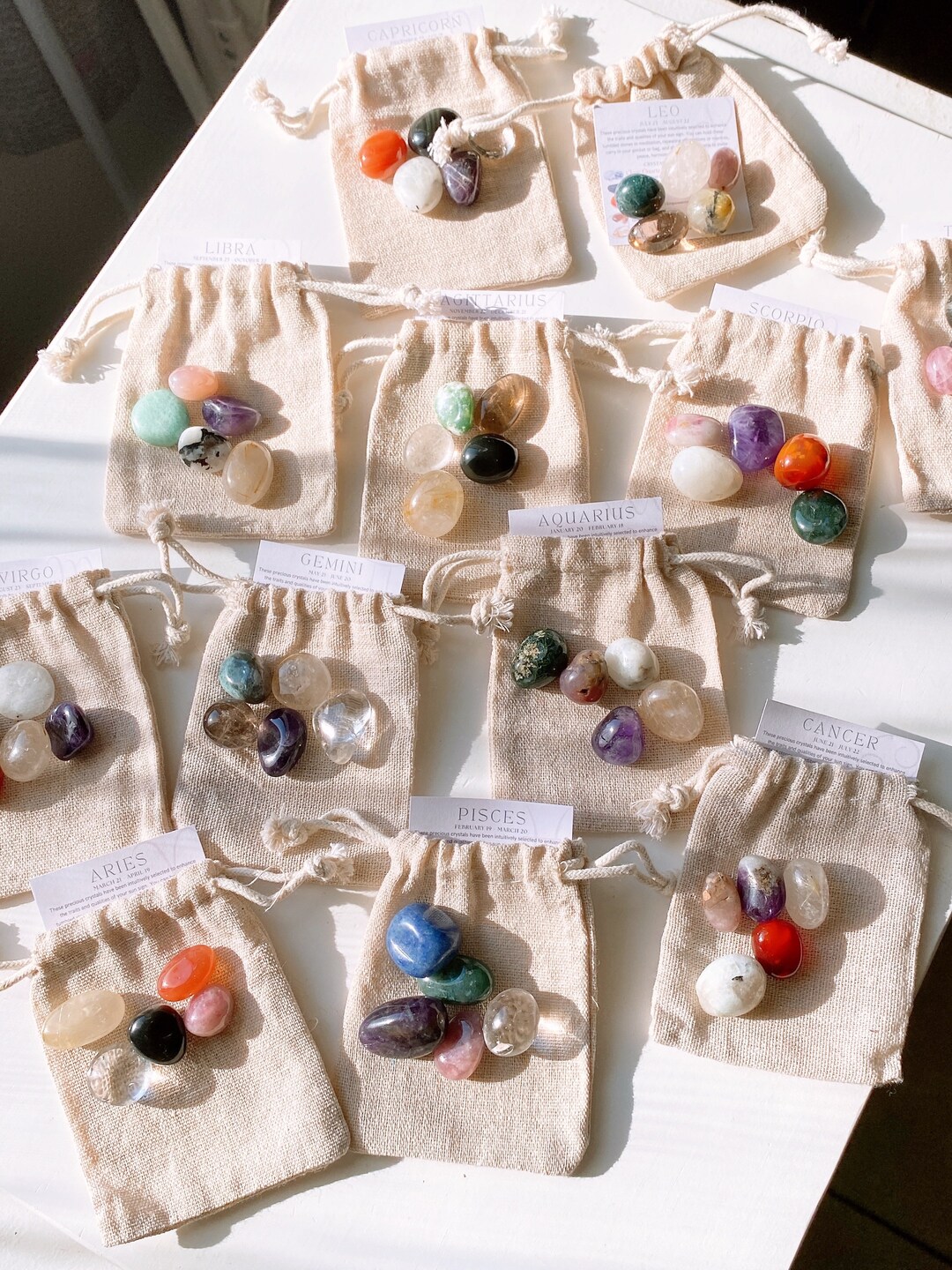 Zodiac Crystal Kits Zodiac Crystal Sets Mini Stone Packs - Etsy