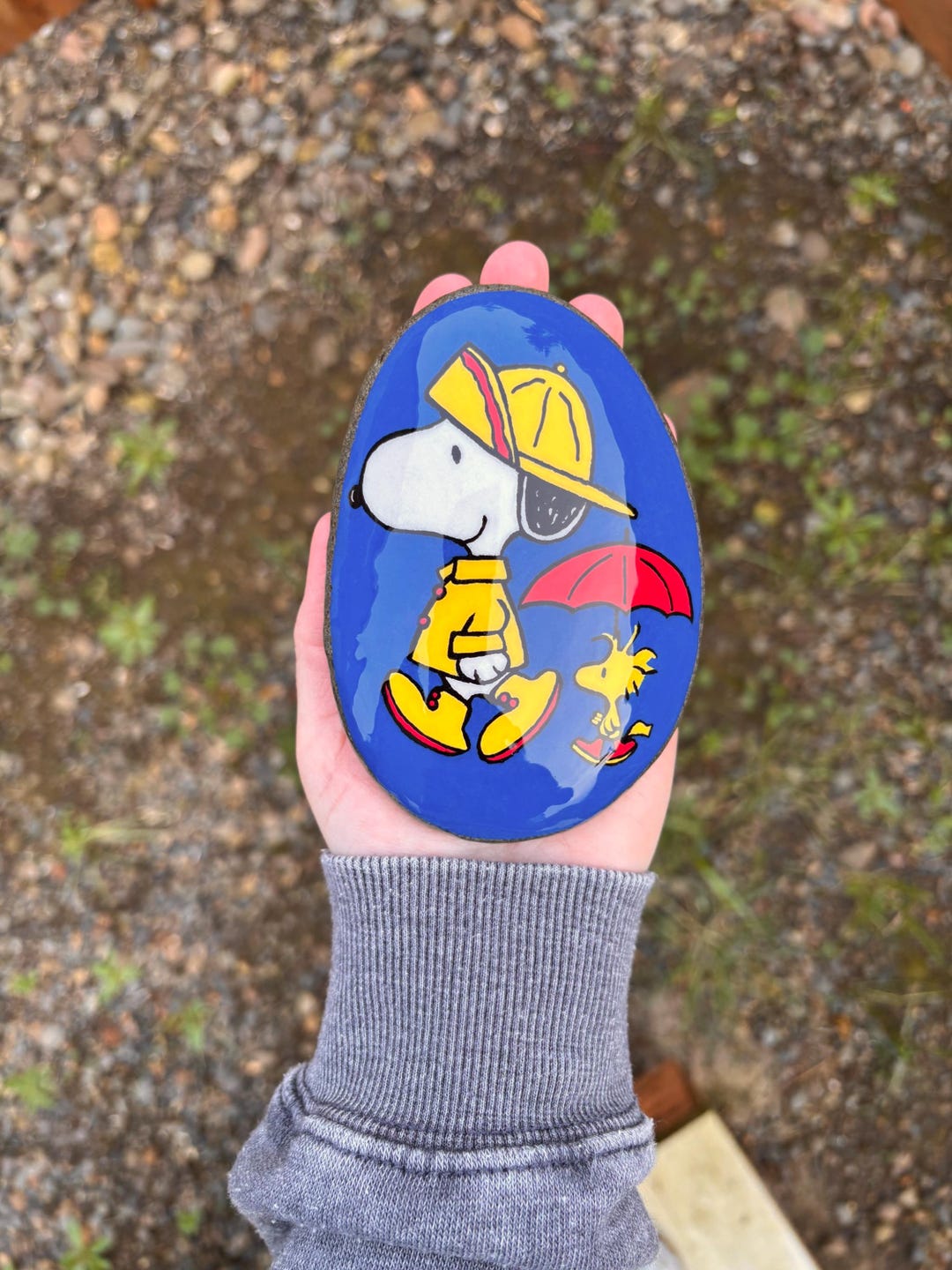 Snoopy and Woodstock Painted Rock - Etsy