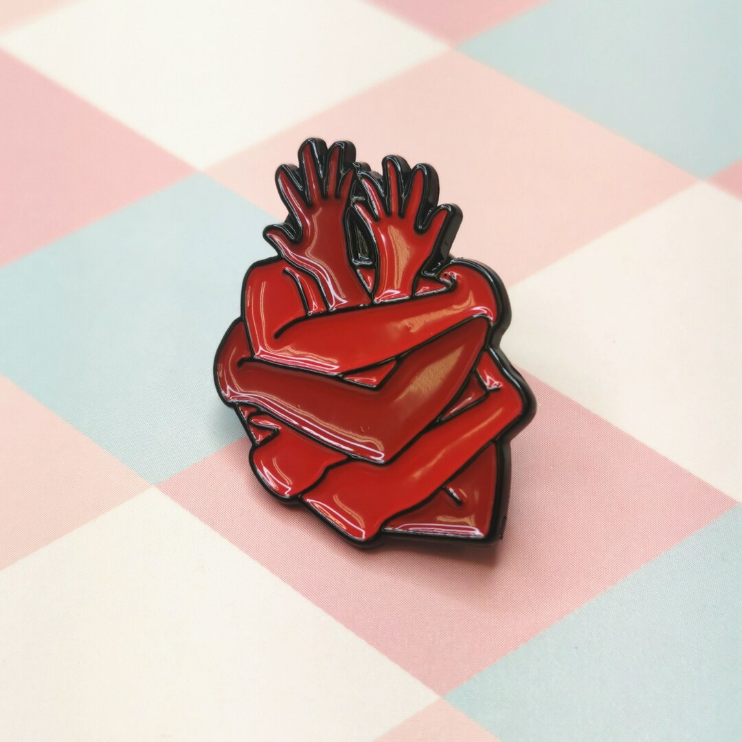Hands Heart Pin Anatomical Pins Cartoon Pin Funny Enamel Pin - Etsy