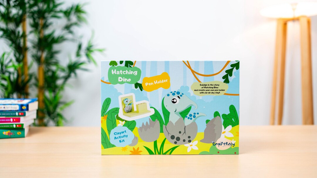 Hatching Dino Air Dry Clay Craft Fun Box - Etsy