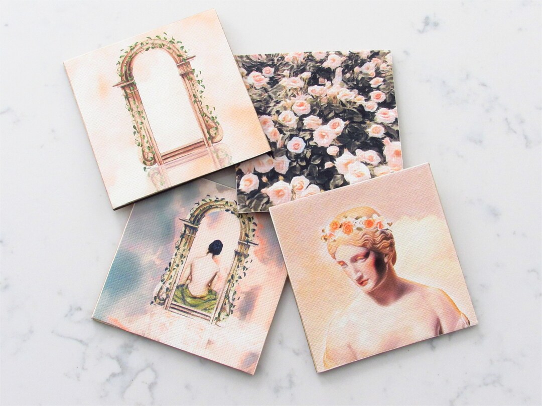 Floral Fairycore Wall Collage Bundle | Set of 4, Botanical Art Hangings ...
