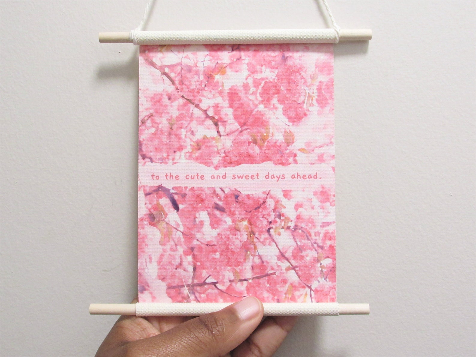 Cherry Blossoms Wall Scroll | Cute Inspiring Quotes, Y2K Style Art ...