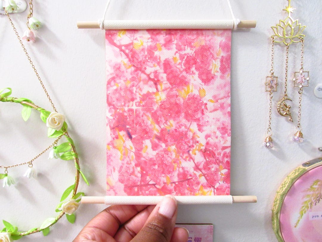Cute Whimsical Wall Art Scroll | Y2K Style Art, Danish Pastel Hangings ...