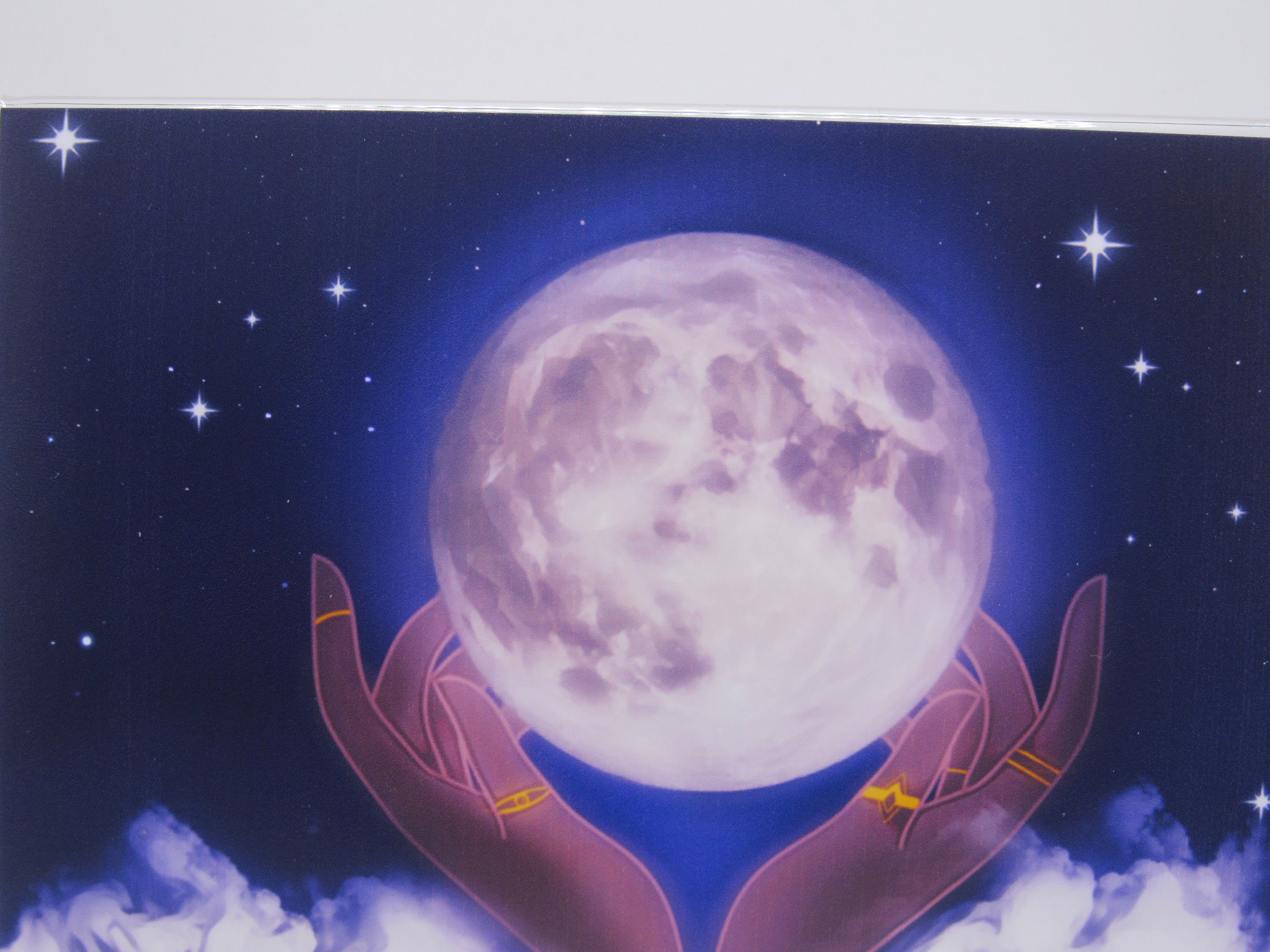 Witch Spell Casting Magical Poster Print Starry Cloudy Sky - Etsy