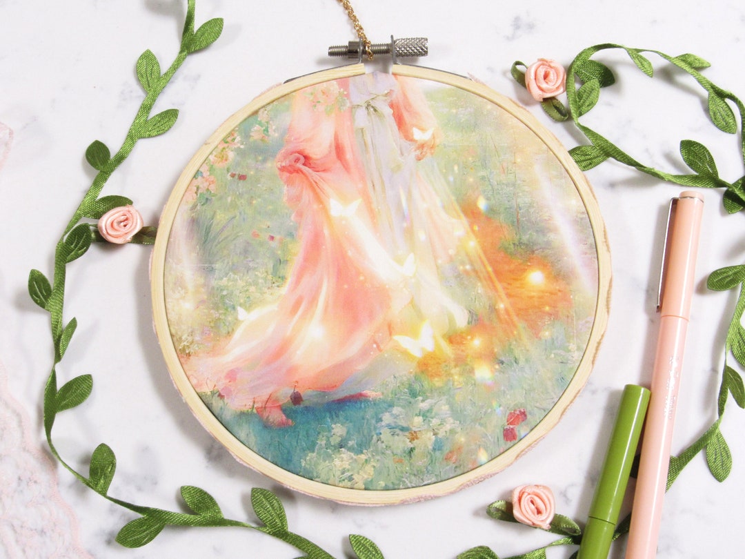 Evergreen - Cute Cottagecore Embroidery Art Print | Forest Illustration ...