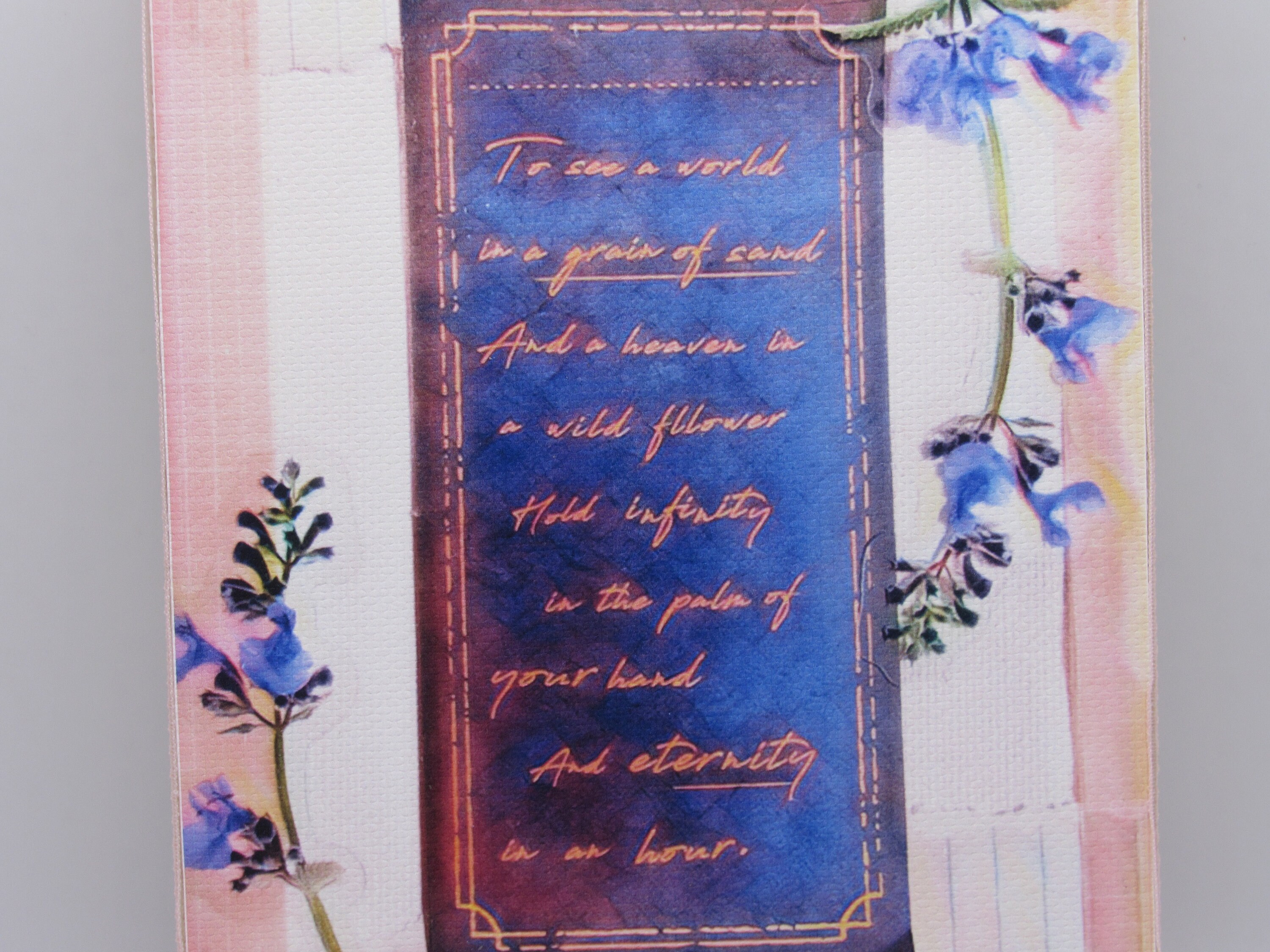Poetry Quote Art Decor | Wood Canvas Print, Sentimental Gifts, Floral ...