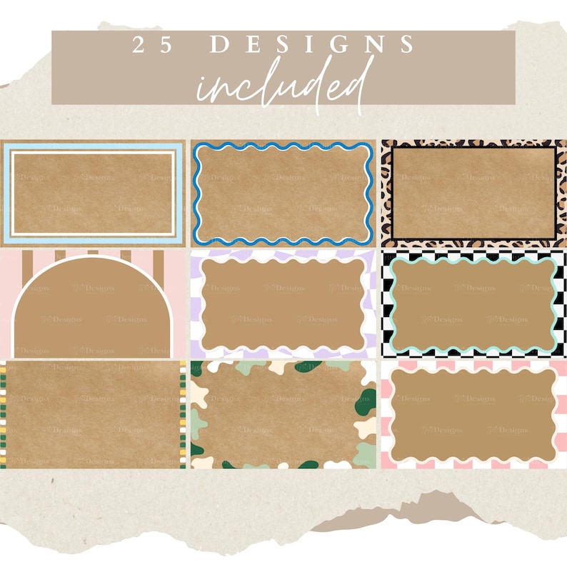 Digital Painted Banner Border Template, Customizable Digital Banner ...