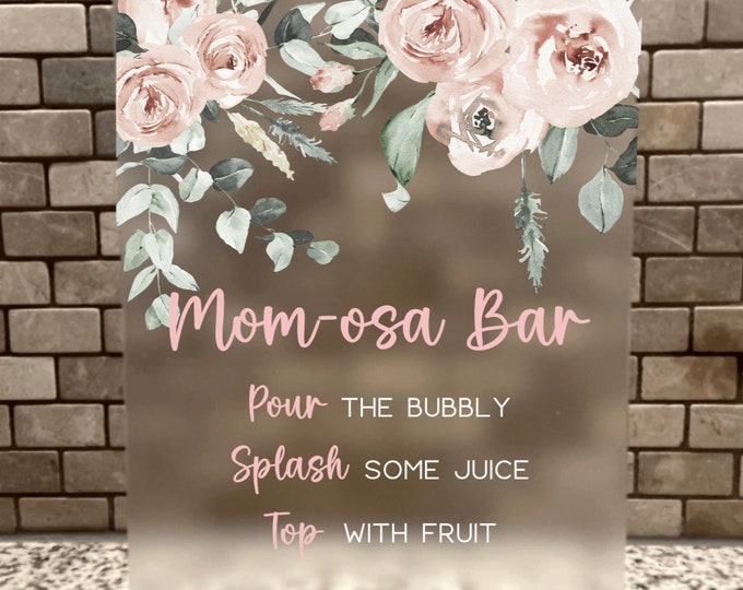 Acrylic Momosa Bar Sign,mimosa Bar Signage, Juice Labels, Refreshment ...